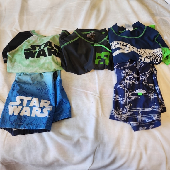 Star Wars | Swim | Star Wars Blue And Green Rashguards Swim Collection ...